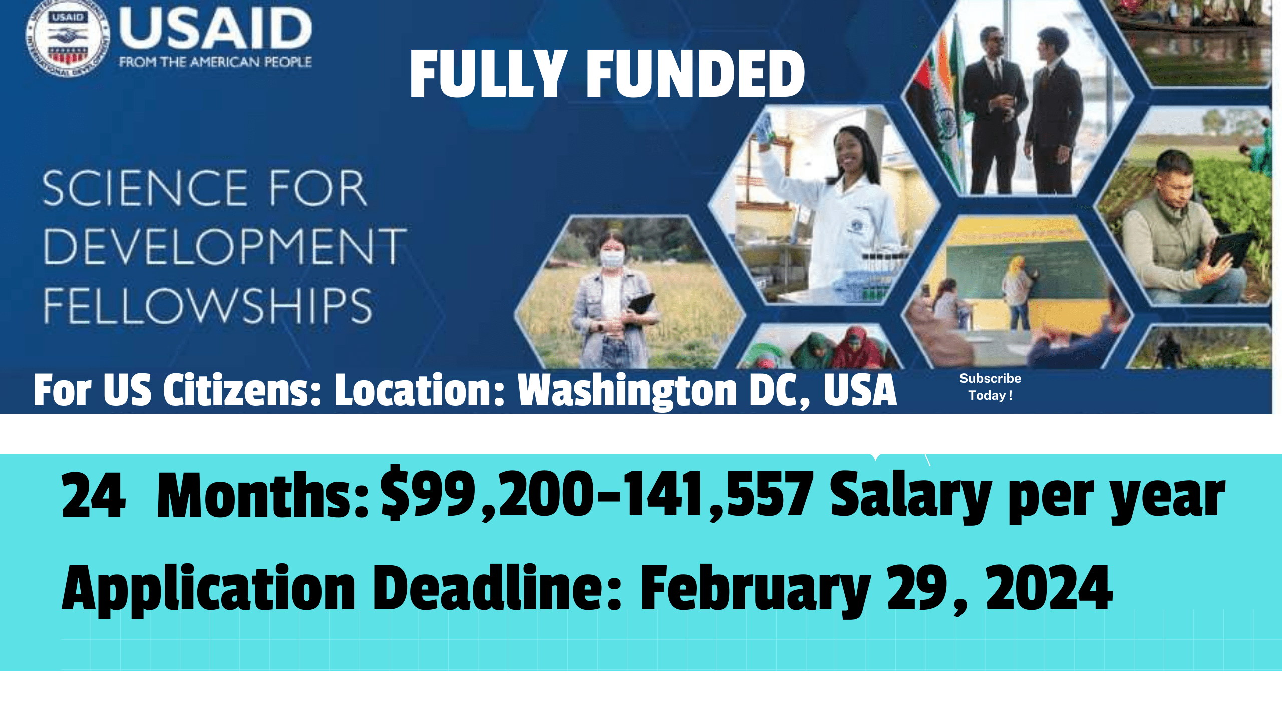 #10. USAID Science for Development Fellowship 2024-FULLY FUNDED ...